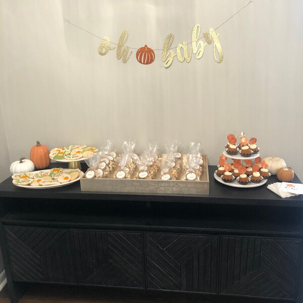 Oh Baby Banner,little Pumpkin, Lil Pumpkin, Fall Baby Shower Banner ...