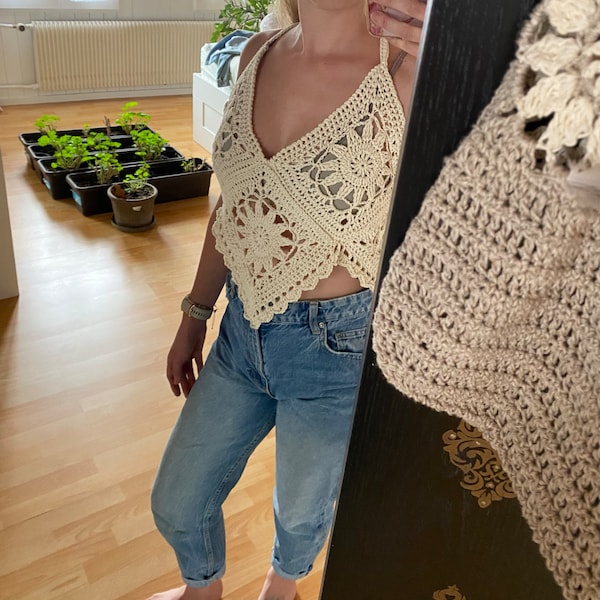Crochet Easy Boho Tank Top Pattern in PDF File With Crochet Planner ...