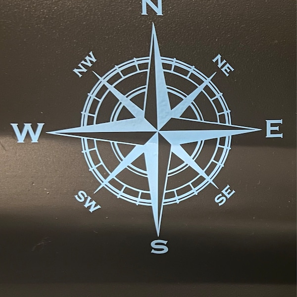 Nautical Compass Car Window Decal , Compass Decal, Nautical Compass ...