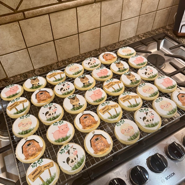 Cute Baby Farm Animals - Edible Images - for Boys - Cookies - Cupcake ...