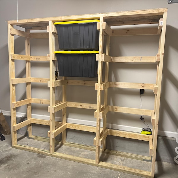 DIY Tote Rack Plans for the HDX 27-gallon Bins Sold by Home Depot 6 ...