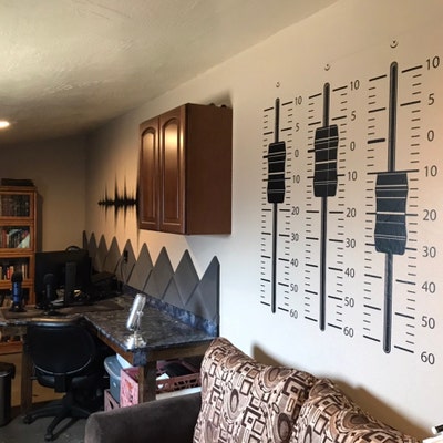 Audio Wave Wall Decal Sound Wave Wall Sticker Recording Studio Music ...