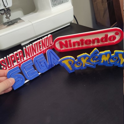 Pokemon Video Game Logo Sign man Cave, Game Room, Shelf, Wall, Decor ...