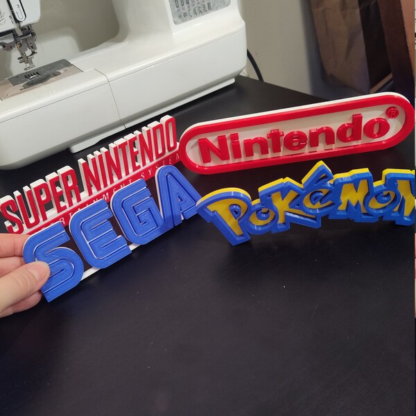 Pokemon Video Game Logo Sign (man Cave, Game Room, Shelf, Wall, Decor ...