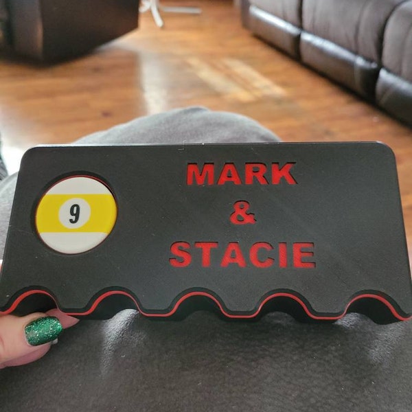 Custom 5 Cue Pool Cue Holder Pool Player Gift Billiards Gift Pool ...