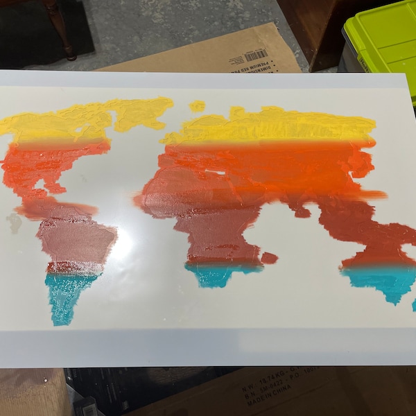 World Map Stencil - Reusable Map of the World, World Map Stencil, Large ...