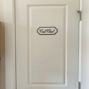 WATER CLOSET WC Wooden Door Sign Plaque Restroom 5 X 3 White With Black ...