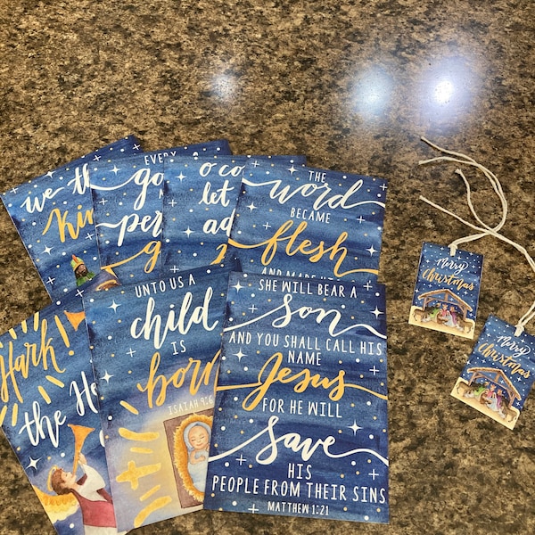 Sea Animals Gift Party Favor Tags Seahorse, Jellyfish, Manatee ...