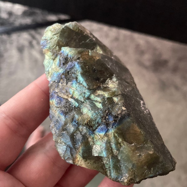 Natural Labradorite Slab, Rough Labradorite Crystals, High Flash ...