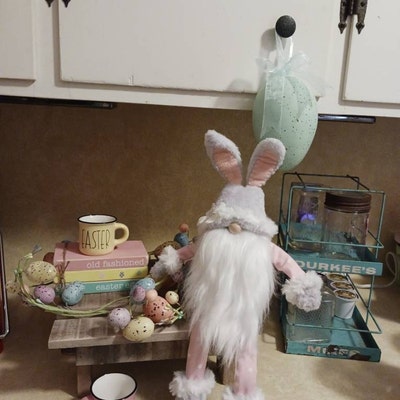 Farmhouse Bunny Gnome Rabbit Gnome Black and White Decor - Etsy