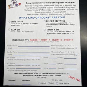 PTA PTO Membership Editable Poster, Ice Cream Thermometer Tracker ...
