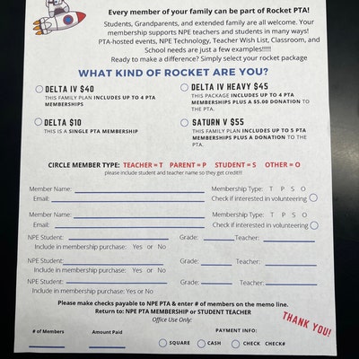 PTA PTO Membership Editable Poster, Ice Cream Thermometer Tracker ...