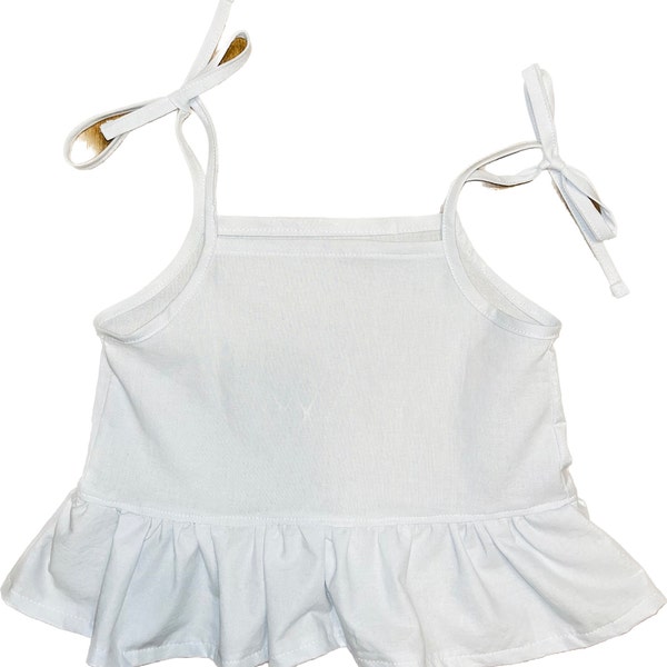 Sewing Pattern for Girls Strap Top With Ruffles. Simple but Fancy Top ...