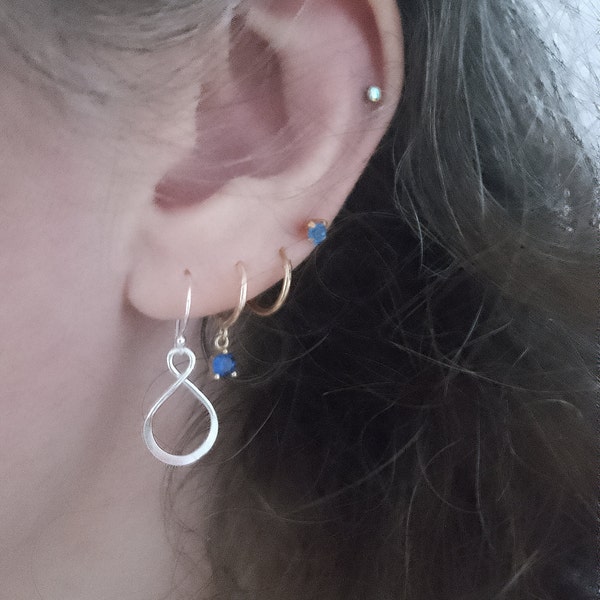 Sterling Silver Wire Loop Earrings - Etsy UK