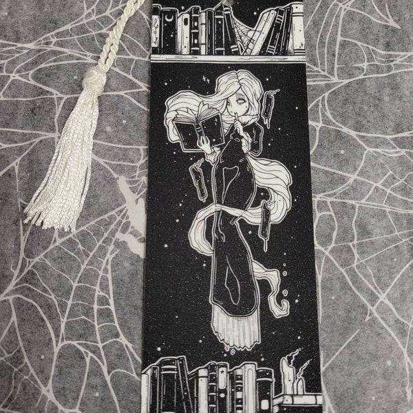 Haunted Library Bookmark, Spooky Cute, Ghost Girl, Goth - Etsy
