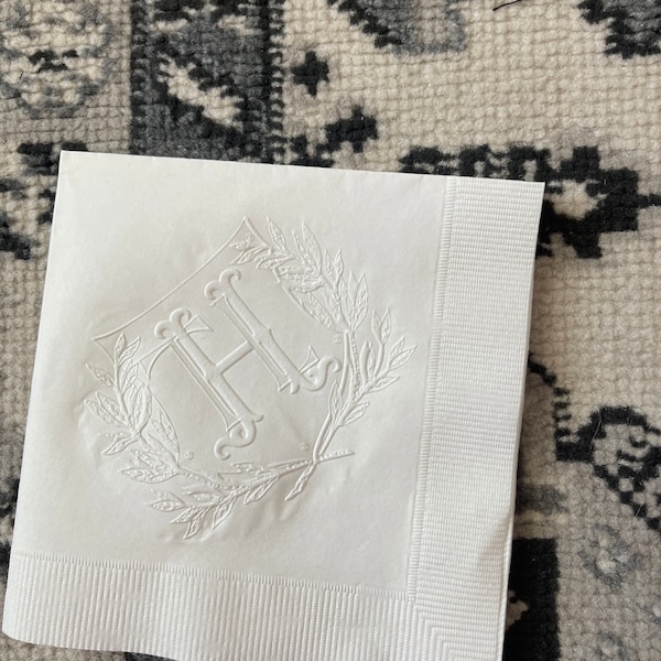 Embossed Custom Cocktail/beverage Napkins With Your Logo/artwork, Fully ...