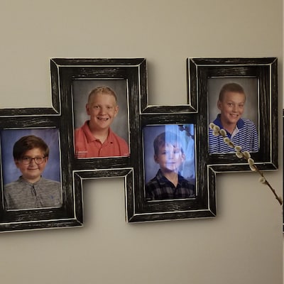 MULTI 3 Opening 8x10 Distressed Rustic Collage Picture Frame - Etsy