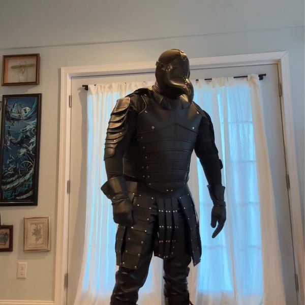 Men's Black Leather Armor Set–handmade Leather Warrior Armor,black ... Men's Black Leather Armor Set–handmade Leather Warrior Armor,black ...