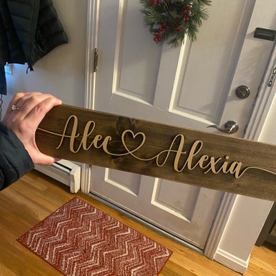 Bigfoot Couples Name Sign Personalized Home Decor for Bigfoot - Etsy