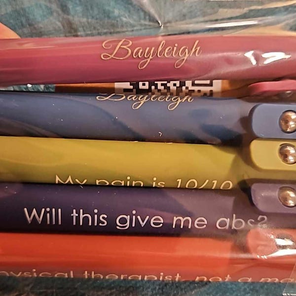 Physical Therapist Personalized Pens｜5 Custom Laser Engraved Soft Touch ...