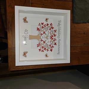 Ruby Wedding Anniversary Frame, Wedding Gift, Personalised, 40th ...
