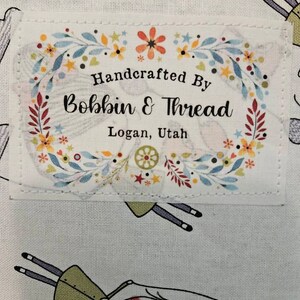 Fabric Name Tags, 30x Cotton Name Labels, Two Line Personalization ...