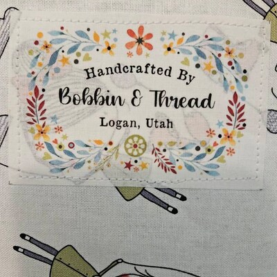 Fabric Name Tags, 30x Cotton Name Labels, Two Line Personalization ...