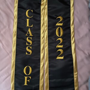 A Custom Satin Graduation Sash & Stoles Graduation Gifts - Etsy