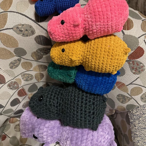Happy the Hippo, NO-SEW Crochet Amigurumi PDF Pattern, Adorable Cute ...