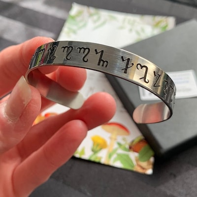 Theban Alphabet Bracelet Witches Alphabet the Runes of Honorius Spell ...