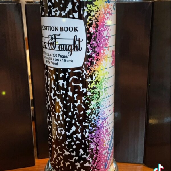 Teacher Sublimation Tumbler Wrap Design, Composition Notebook ...