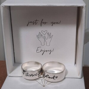 Actual Handwriting Ring Eternity Ring Memorial Custom Signature Men ...
