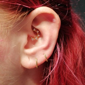 TRIANGULAR EARRINGS CONCH Earring Cartilage Piercing Cz - Etsy