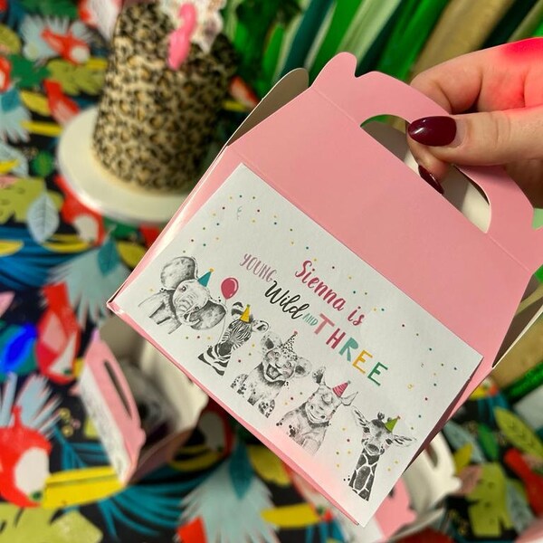 Pack of 5 - Treat Boxes Cupcake Gift Party Loot Bag Wedding Children ...