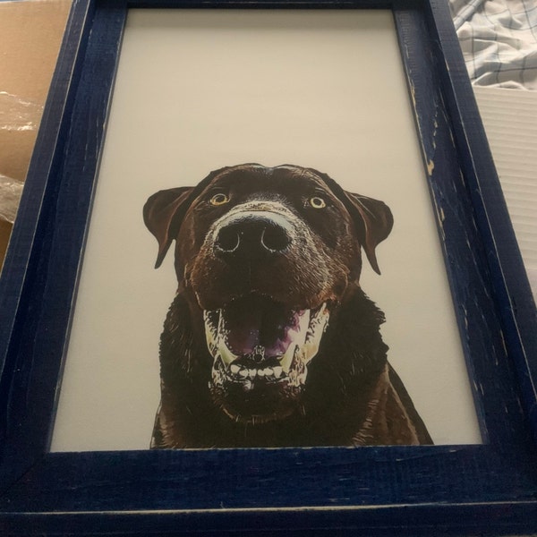 Farmhouse Distressed Frame, Burnt Orange, Rustic Picture Frame, Stacked ...