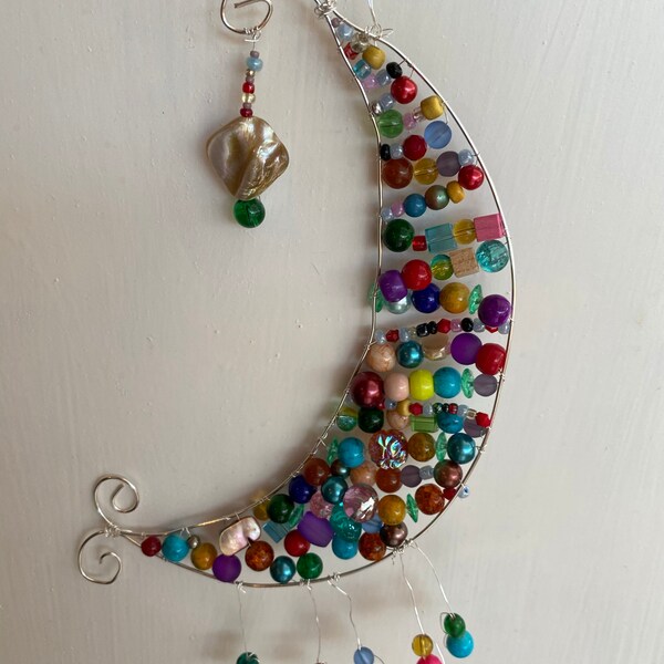 Beaded Moon Kit / Wire Work Kit / Rainbow Window Hanger Kit / Make It ...