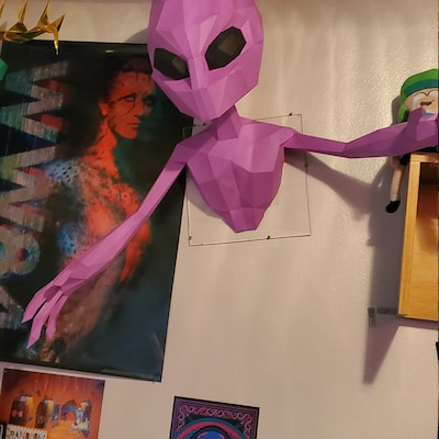 PAPERCRAFT 3D WALL DECOR Alien, Printable Pdf Template Pattern, Xxl Diy ...