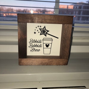 Disney Mini Wood Sign Mickey Princess Coffee - Etsy