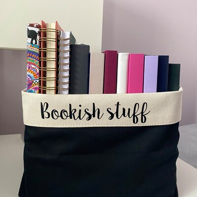 Personalised TBR Book Basket large, Book Organiser, Book Storage ...