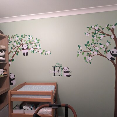 Panda Tree Wall Decals, Nursery Tree Wall Stickers, Large Tree Wall ...