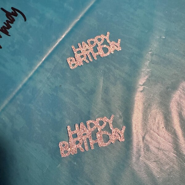 Happy Birthday Glitter Confetti / Handmade Die Cut Birthday Decor ...