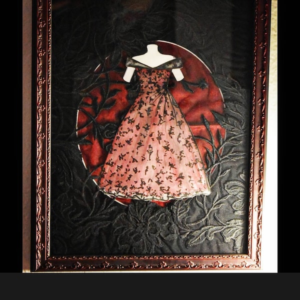 Metallic Ornate Red Picture Frame- Victorian Gothic Picture Frame- A5 ...