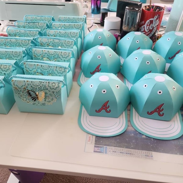 Baseball Cap Box Svg, Favor Box, Baseball Cap, Sports Gift Box ...