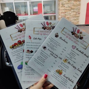 Sweet Treats PRICE LIST Template, Editable Super Easy,heart Breakable ...