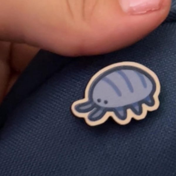 Wooden Animal Pins | Cute Creature Badges Funny Cartoon Gifts Set - Etsy