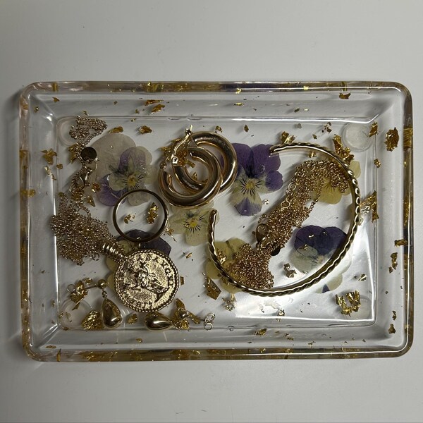 Iridescent White Decorative Tray and Dish Gift Set, Home Decor Set ...