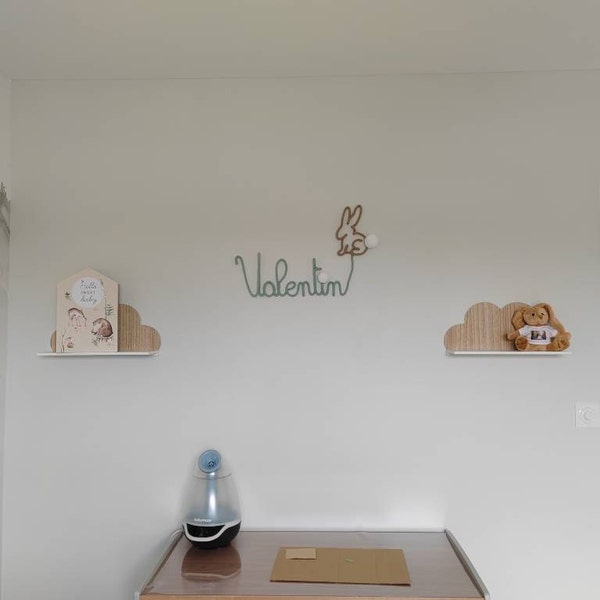 Prénom tricotin décor lapin - Etsy France