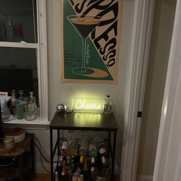 Espresso Martini Cocktail Print, Home Bar Poster Print, Kitchen, Retro ...