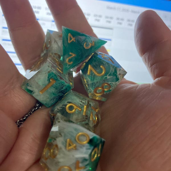 Metal Dice / Ice Storm / Dnd Dice Metal / Blue Luminance - Etsy