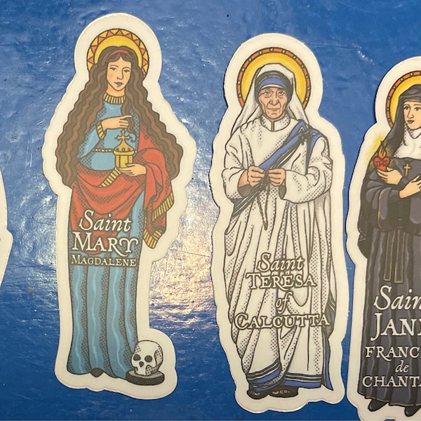 Catholic Saints 4 Inch Individual Die Cut Vinyl Stickers Peel & Stick ...